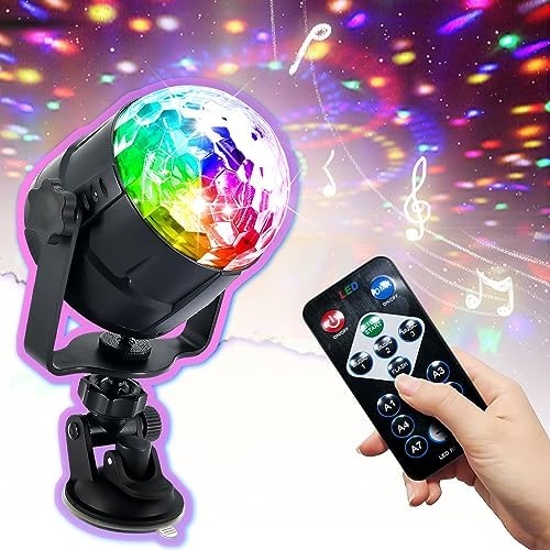KUNHAK LED Disco Ball Light with Stand - 7 Modes DJ Stage Strobe Party ...