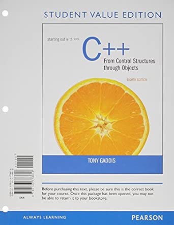 Amazon.com: Starting Out with C++ from Control Structures to Objects ...