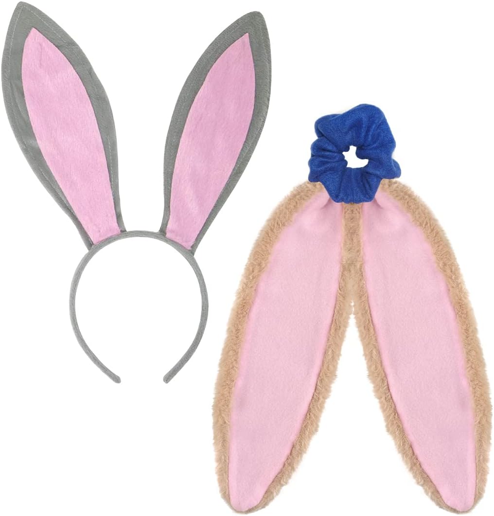 Amazon.com: Funcredible Floppy Hairtie Bunny Ears – Soft Brown and Pink ...
