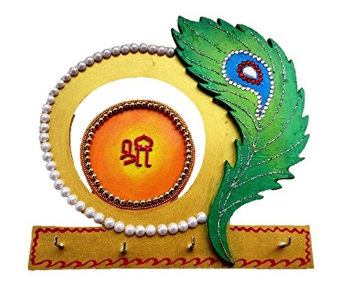Buy Decorative Round Mor Pankh Shree Key Holder - Unique Arts Online at ...