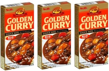 S&B Golden Curry Mild 92g x 3 : Amazon.co.uk: Grocery