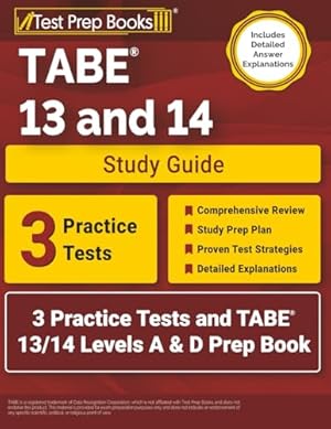 TABE 13 and 14 Study Guide: 3 Full-Length Practice Tests, TABE Exam ...