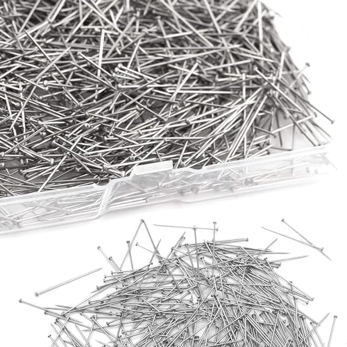 What are the different types of sewing pin heads available?