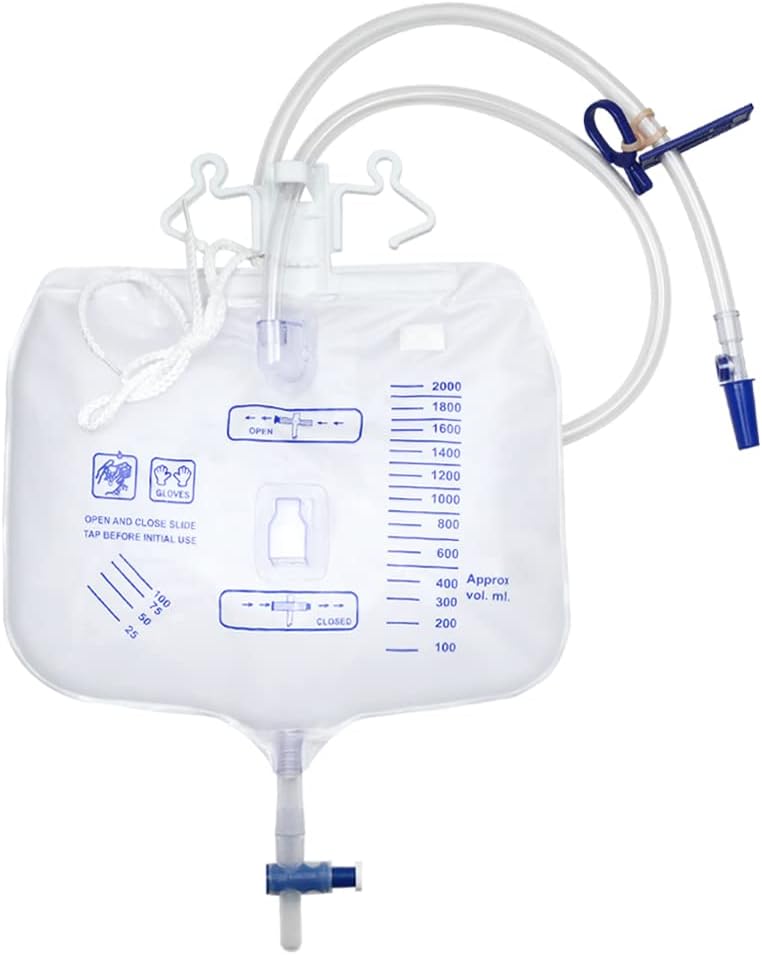 Amazon.com: 2000ml Urinary Drainage Bag with Anti-Reflux Chamber, Urine ...