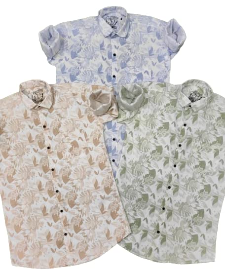Harish Garment Men LILAN Print Shirt M L Set Size Mixed Colour 30 PC ...