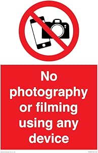 Amazon.com: Viking Signs No photography or filming using any device ...