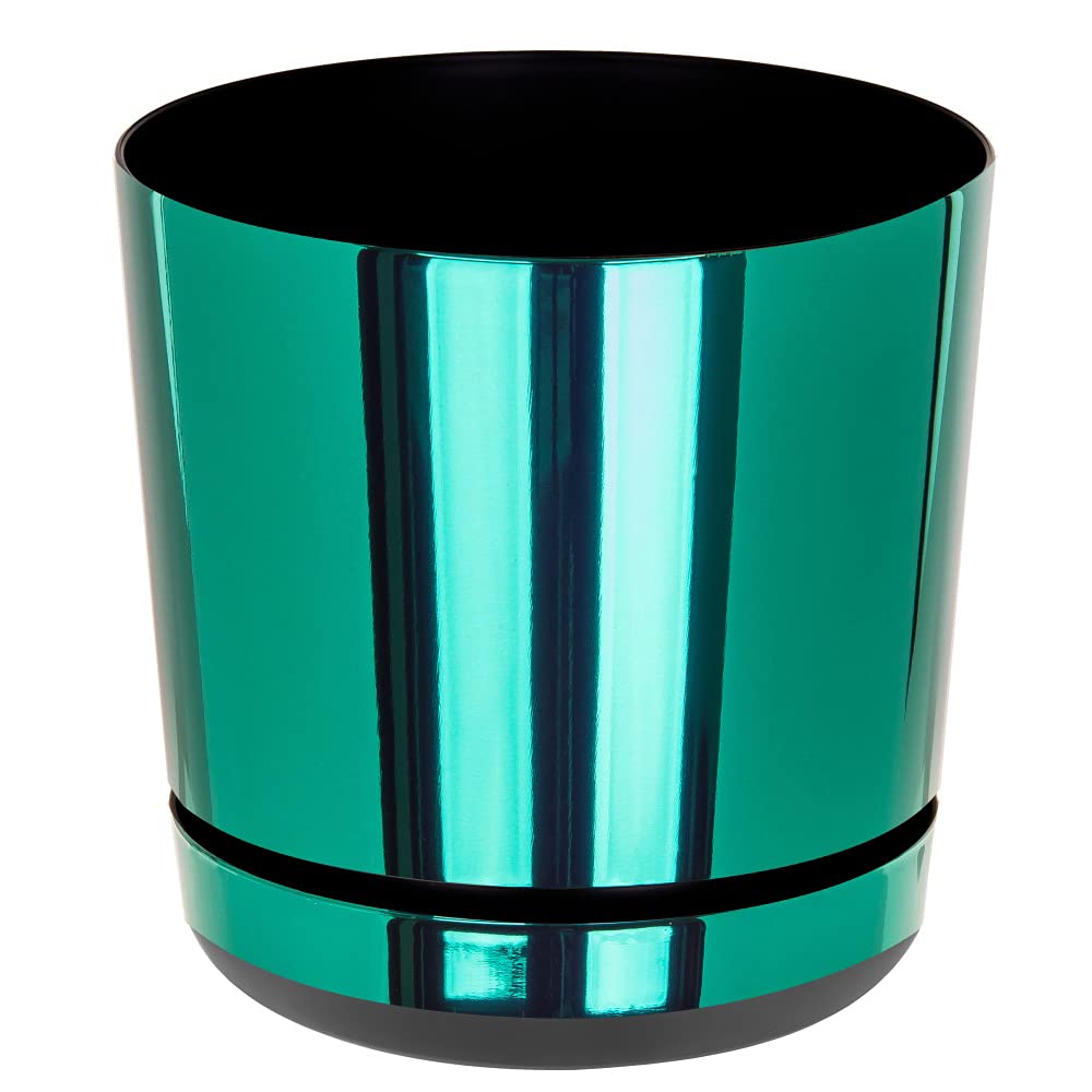 KORAD Green Mirror Indoor Plant Pots with Saucers and Drainage Holes ...