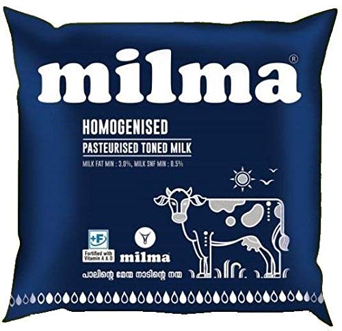 Milma Homogenised Pasteurised Toned Milk, 500 ml : Amazon.in: Grocery ...