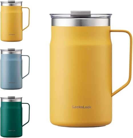 Amazon.com: LocknLock Metro Mug Premium 18/8 Stainless Steel Double ...