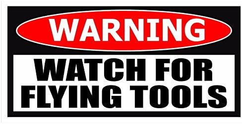 Amazon.com: LPF USA 4.25" Watch for Flying Tools Funny Warning Sticker ...