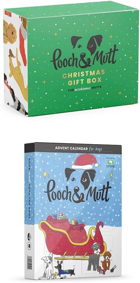 Pooch and Mutt Christmas Dinner Gift Box and Advent Calendar for Dogs ...