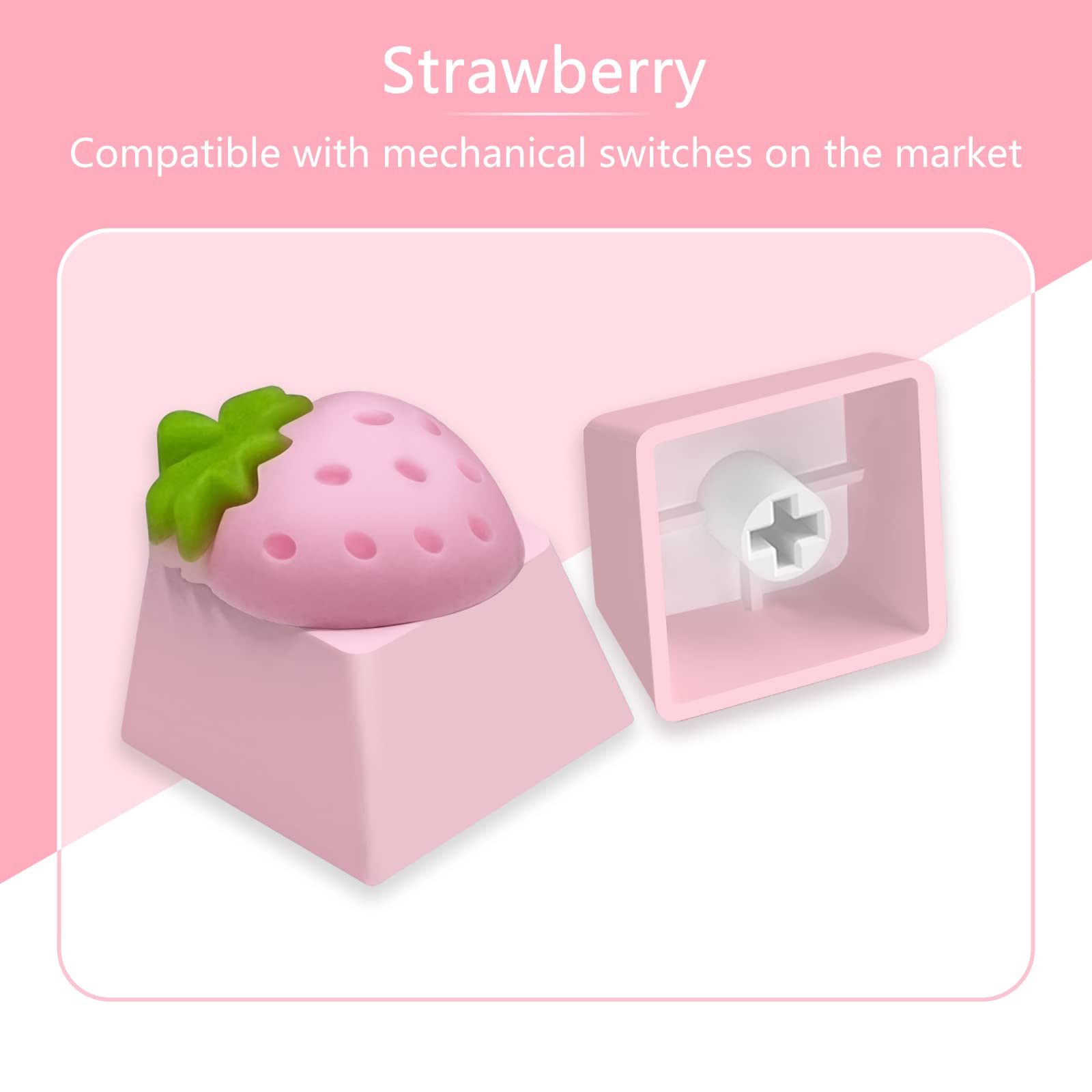 Snapklik.com : Cute Strawberry Keycap, Custom OEM R4 Profile ESC-Key ...