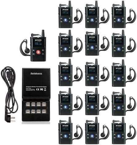 Amazon.com: Retekess TT126 Two-Way Tour Guide System, 2 Way ...