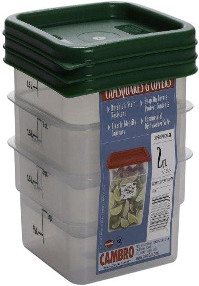 Amazon.com: Cambro Containers With Lids - 2 Quart and 4 Quart Food ...
