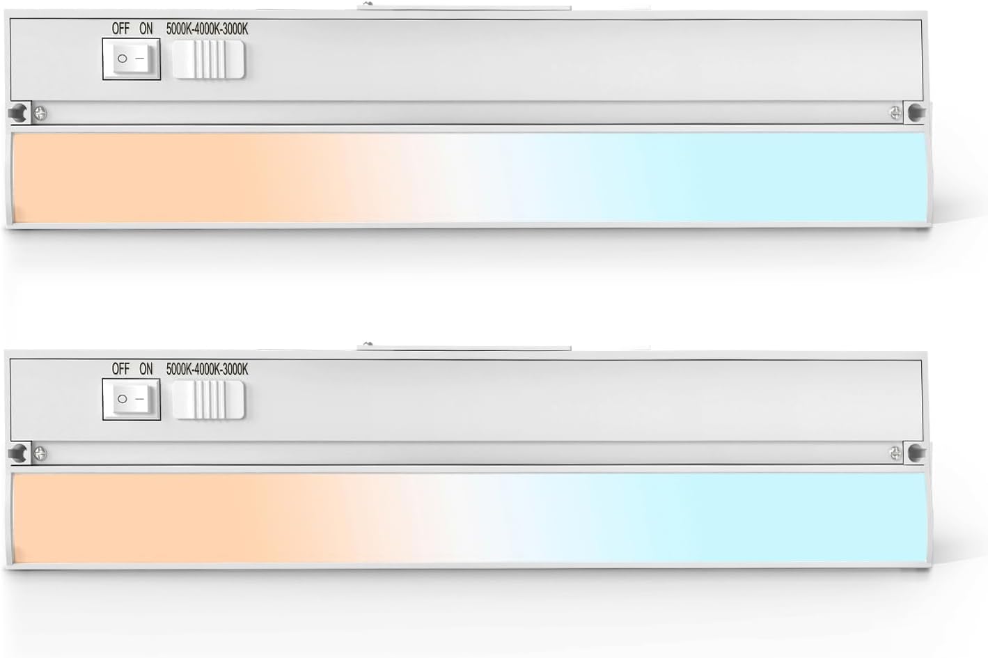 Snyloe 2 Pack 12" Hardwired Under Cabinet Lighting, Dimmable, 9W 600LM ...