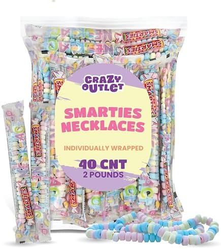 Amazon.com : Smarties Candy Necklace Individually Wrapped Gluten Free ...