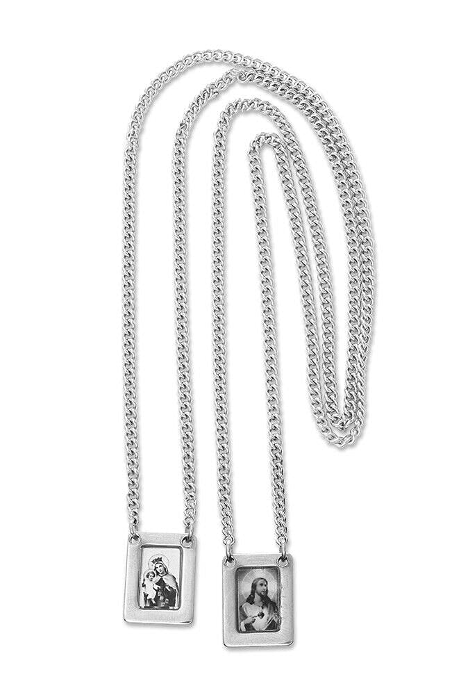 Stainless Steel Scapular With Our Lady Of Mount Carmel Sacred ...