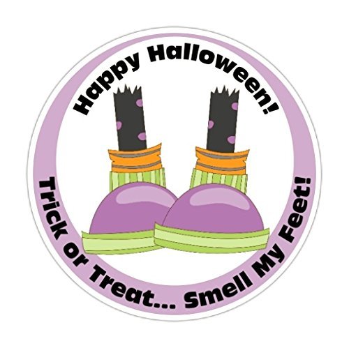 Amazon.com: Halloween Stickers, Trick or Treat, Smell My Feet Labels, 2 ...