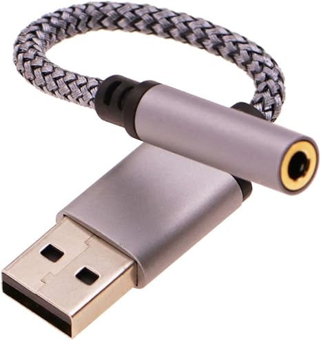 Amazon.com: USB to 3.5mm Jack Audio Adapter, USB to Audio Aux Cable ...