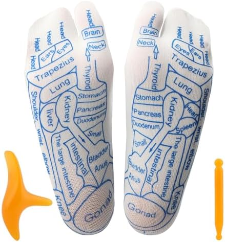 Amazon.com: Equivira Foot Reflexology Socks with 2pcs Massage Stick ...