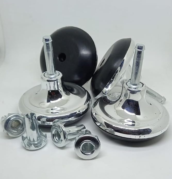 Minnhua 12 Pcs Furniture Legs Bed Castors Gliders with Metal Inserts ...