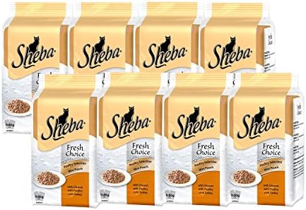 Sheba Pouch Fresh Choice Poultry Collections In Gravy 6x50g (Pack of 8 ...