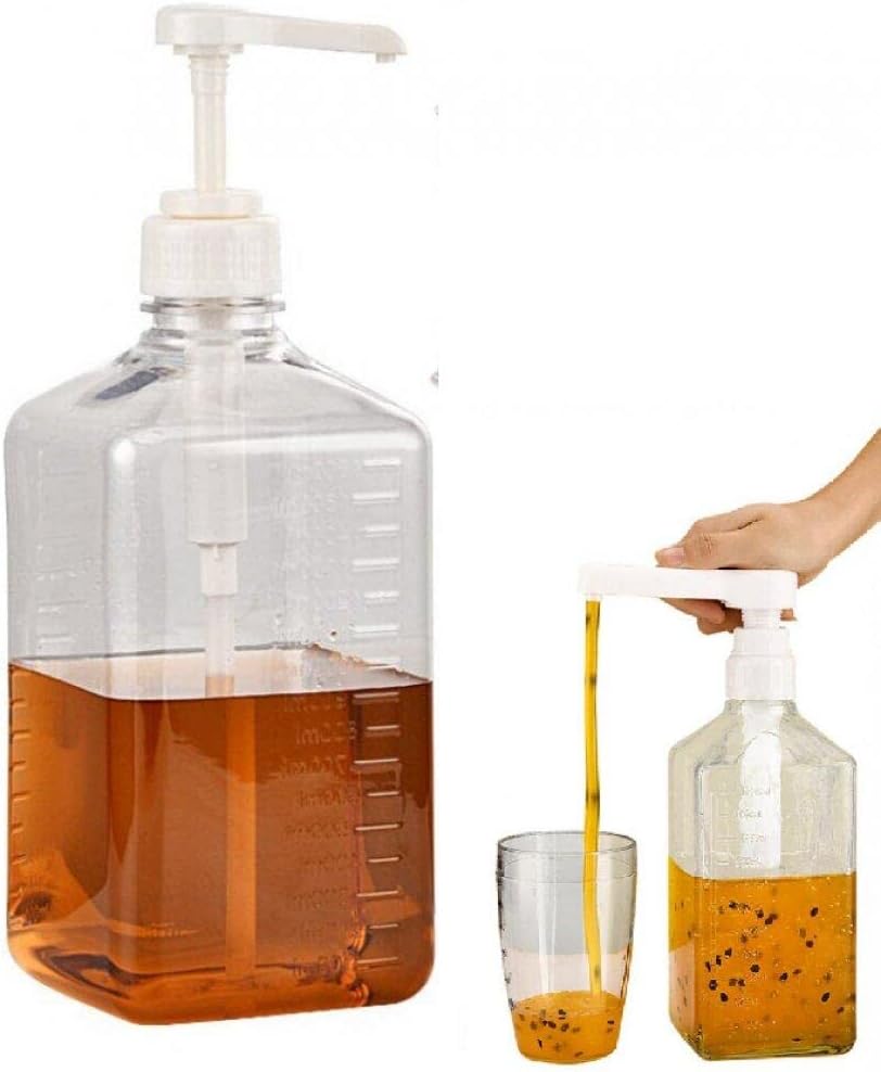 Ppmter Condiment Press Bottles, Coffee Syrup Pump Dispenser, 1600ml ...