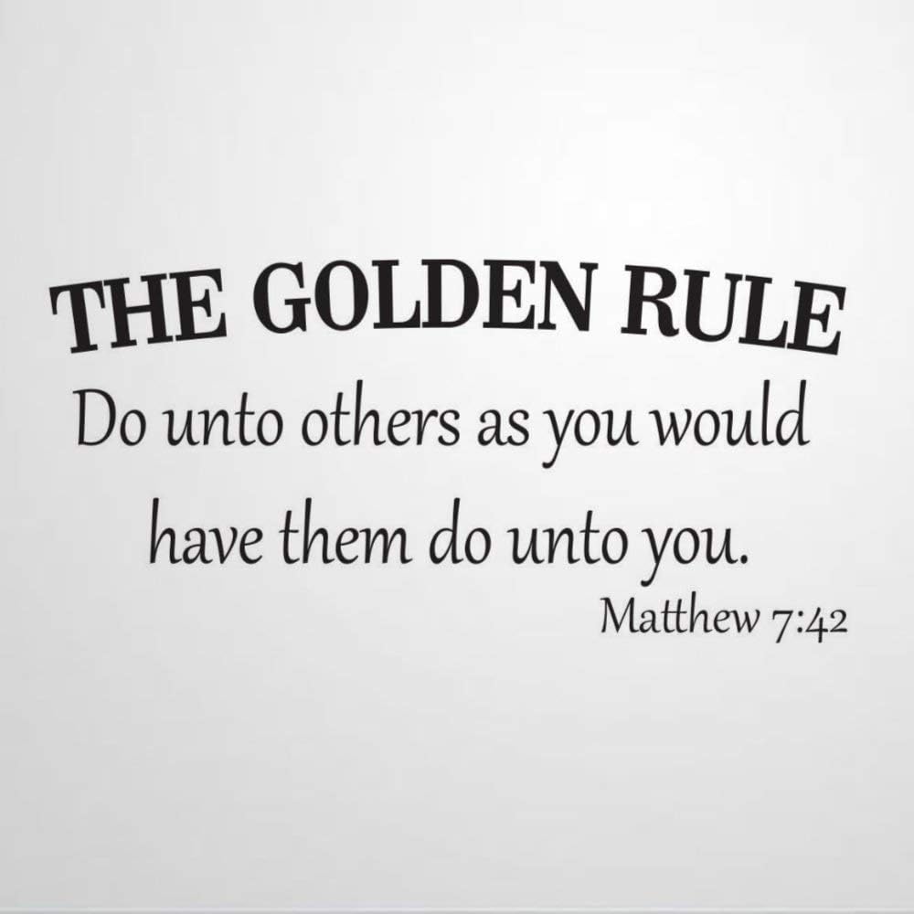 Golden Rule Matthew 742 – Calcomanías de pared inspiradoras religiosas ...
