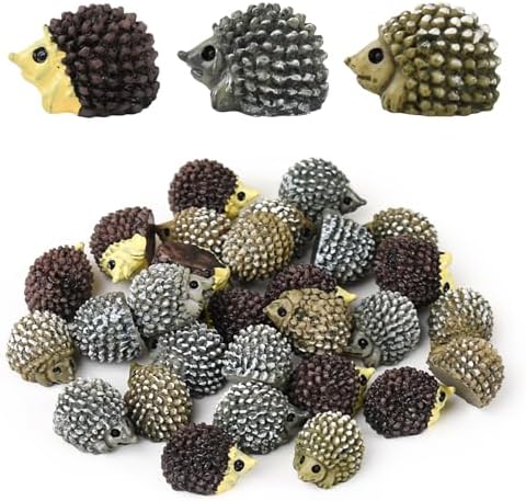 Amazon.com: Hanycon 30PCS Mini Hedgehog Figurines Miniature Hedgehog ...