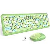 Amazon.com: MOFII Wireless Keyboard and Mouse Combo, Blue Colorful ...