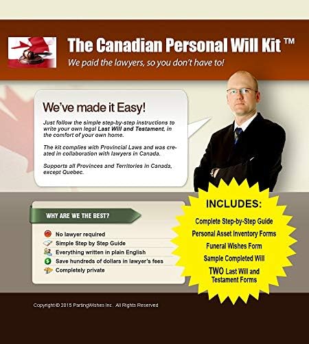 The Canadian Personal Will Kit (2025 Version) - Simple Easy DIY Legal ...