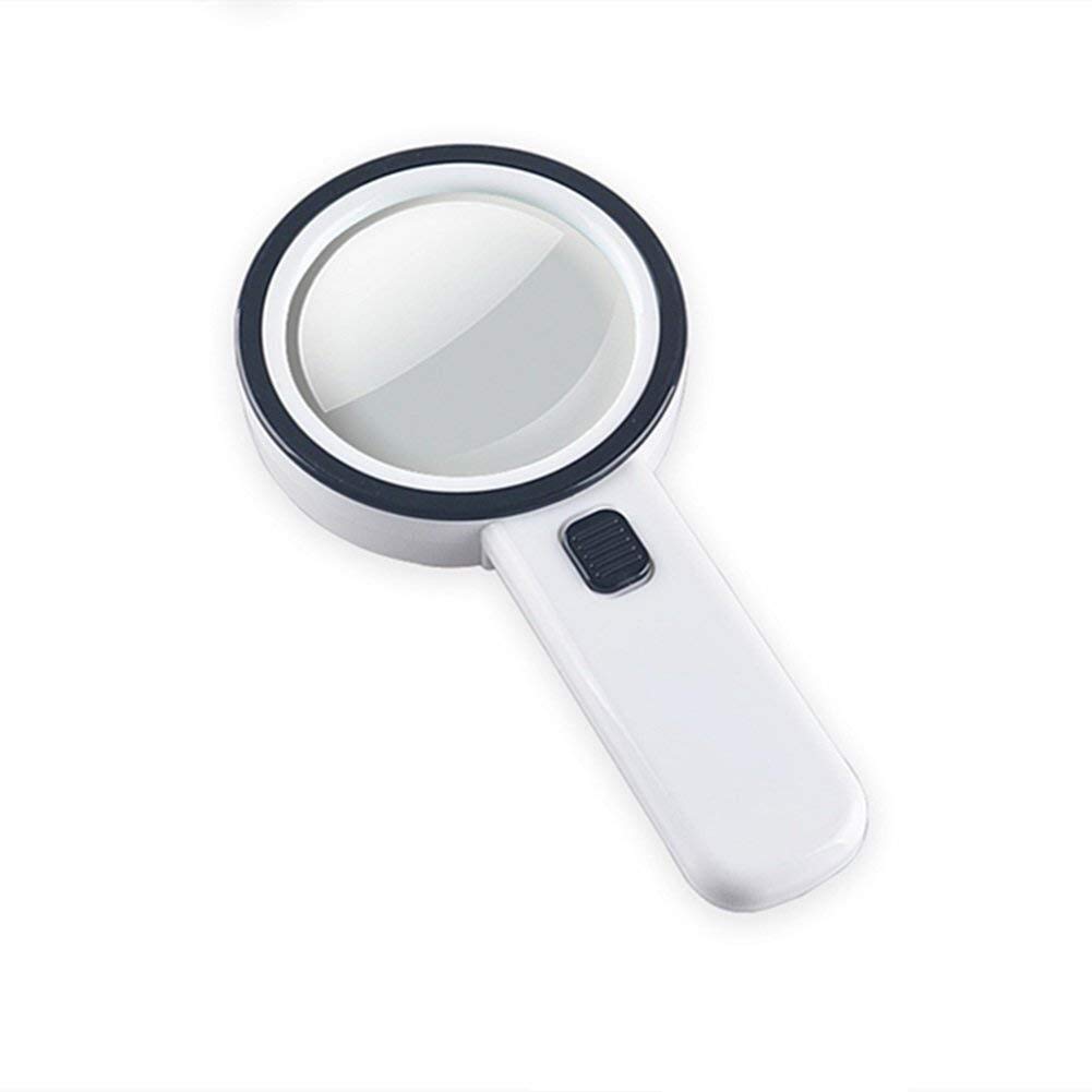 Buy LED Glass with 12 Lights Handheld Portable Magnifier 30x High ...
