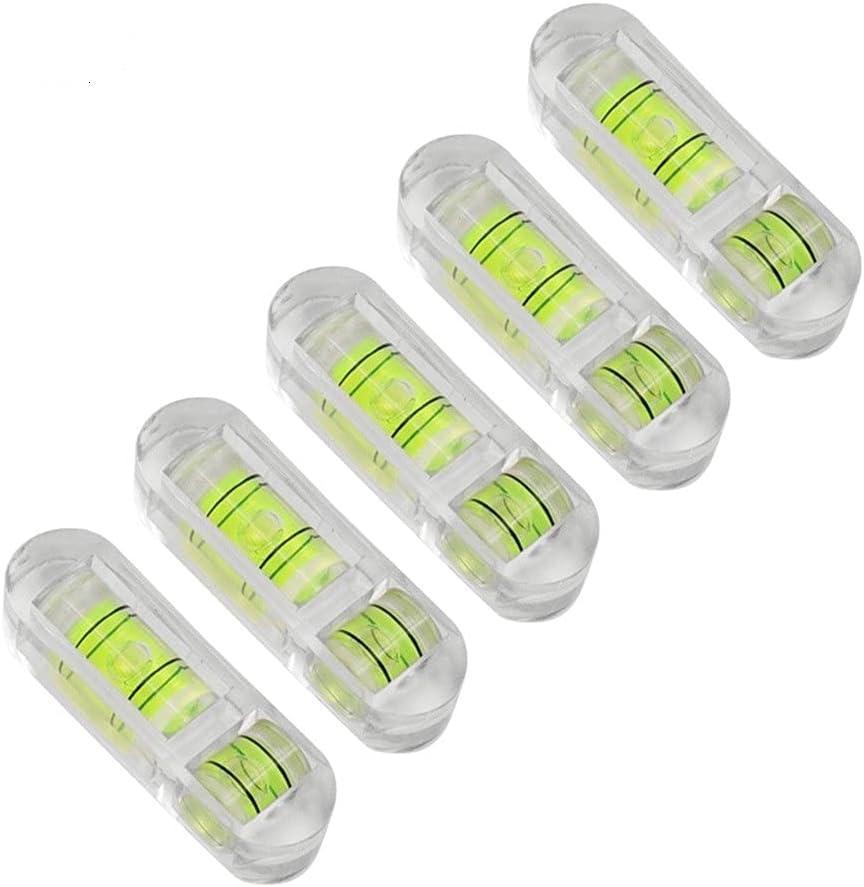 Acrylic Spirit Level 35mm (L) x 8mm (D) Tube Bubble [3 Pack] (Green ...