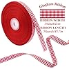 Amazon.com: IDONGCAI Gingham Ribbon 3/8" x 50Yards Checkered Plaid Lace ...