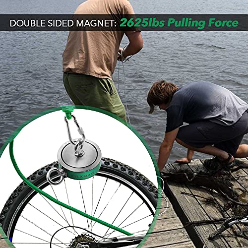 EilxMag Aimants de pêche super puissants, 1 190 kg, aimant double face ...