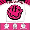 Amazon.com: Whaline Smile Face Bath Rug Pink Abstract Trippy Happy Face ...
