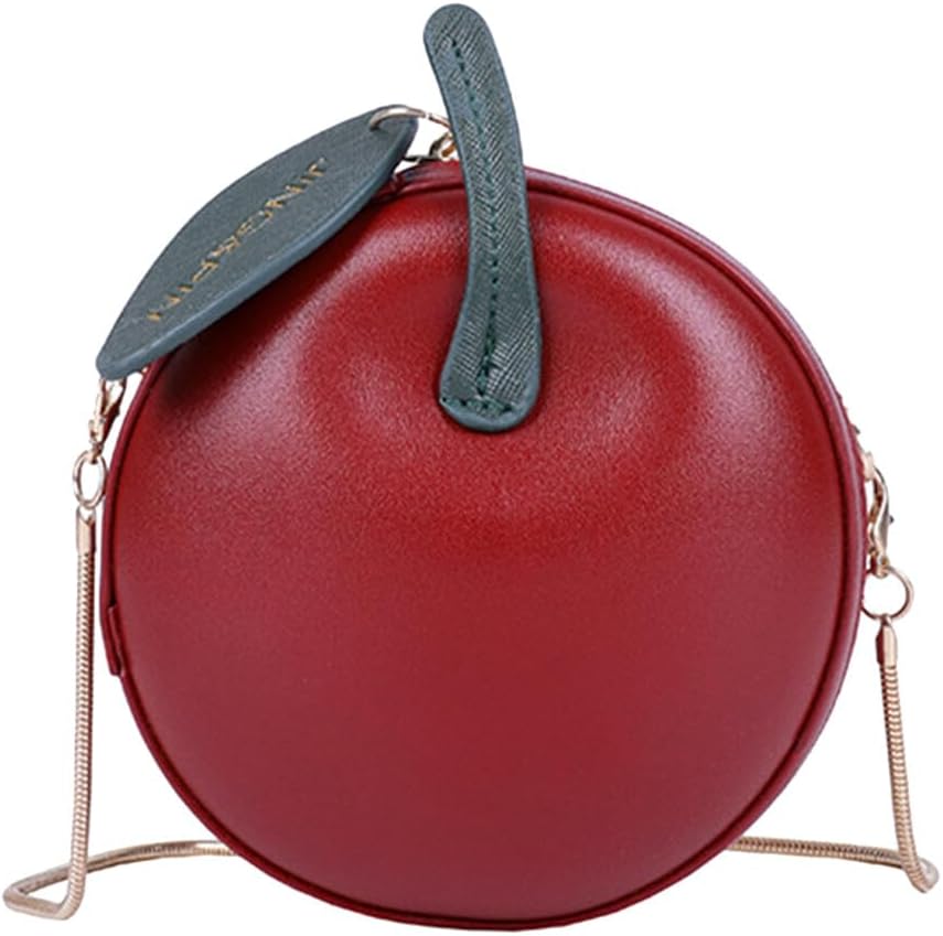 LUOZZY Apple Purse Shape Fruit Shape Handbag PU Leather Handbag Cartoon ...