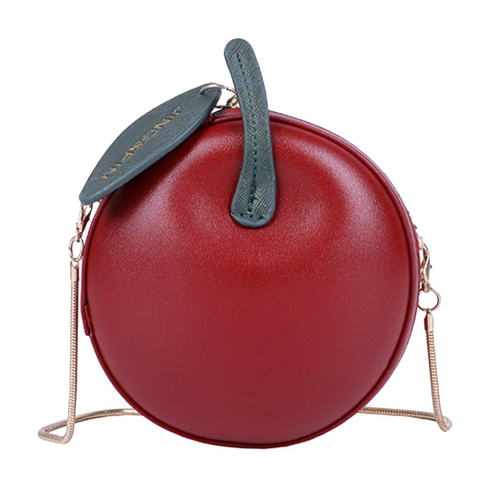 LUOZZY Apple Purse Shape Fruit Shape Handbag PU Leather Handbag Cartoon ...