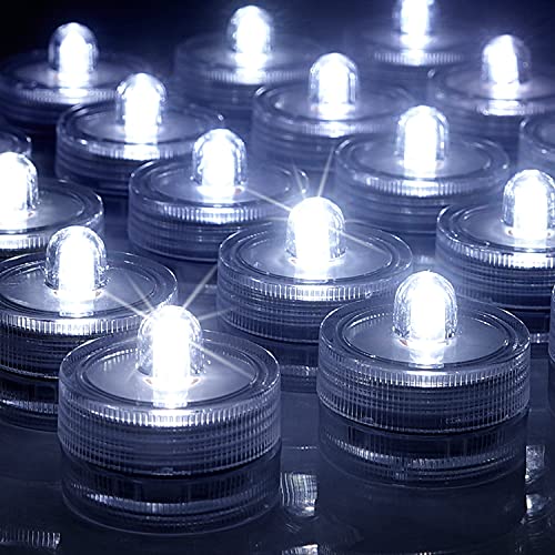 Snapklik.com : Submersible LED Lights,24 Pack Waterproof Tea Lights ...