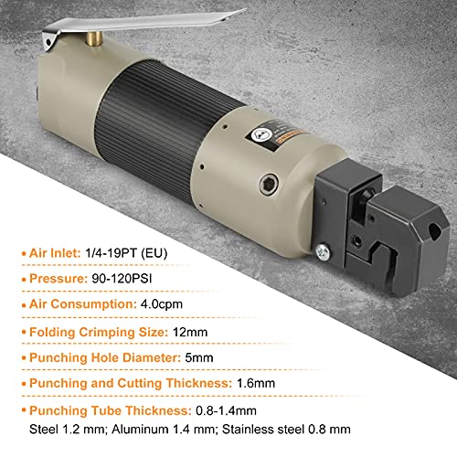 Pneumatic Punch Tool, Metal Air Punch Flange Punch with Rubber Wrapped ...