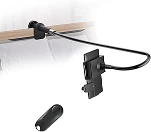 Amazon.com: Tablet Gooseneck Holder for Kindle Reading in Bed with Remote Page Turner, Hands ...