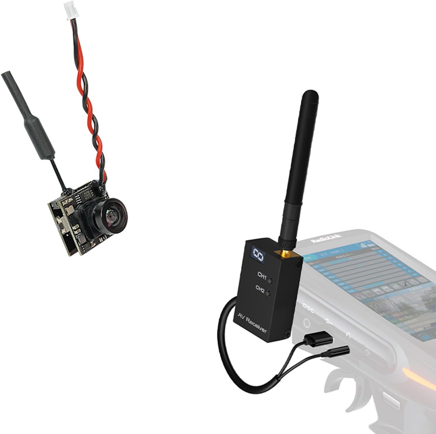 Amazon.com: Radiolink 5.8G 48CH Wireless OSD FPV Camera 25mw/100mw ...