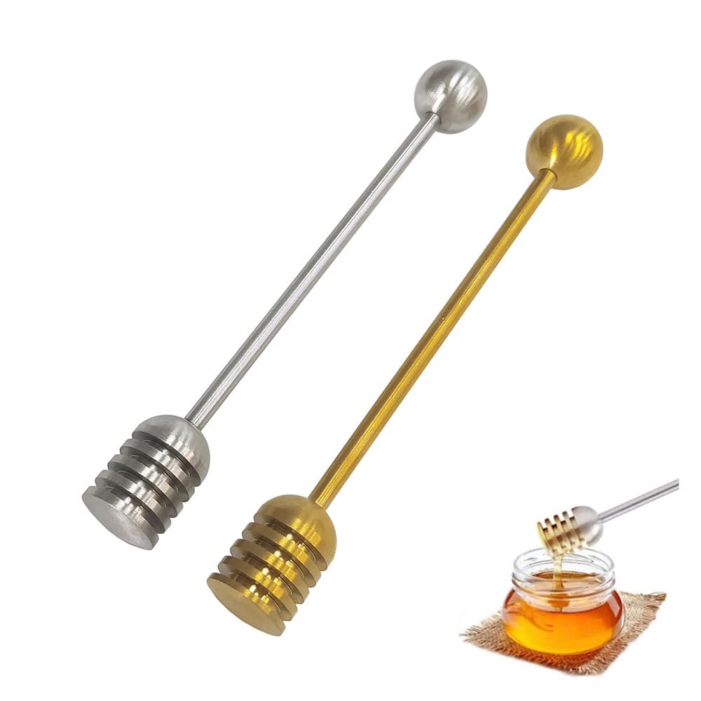 Amazon.com: Alunsito 6.3 Inch Honey Dippers Stick, 2pcs Removable Syrup ...
