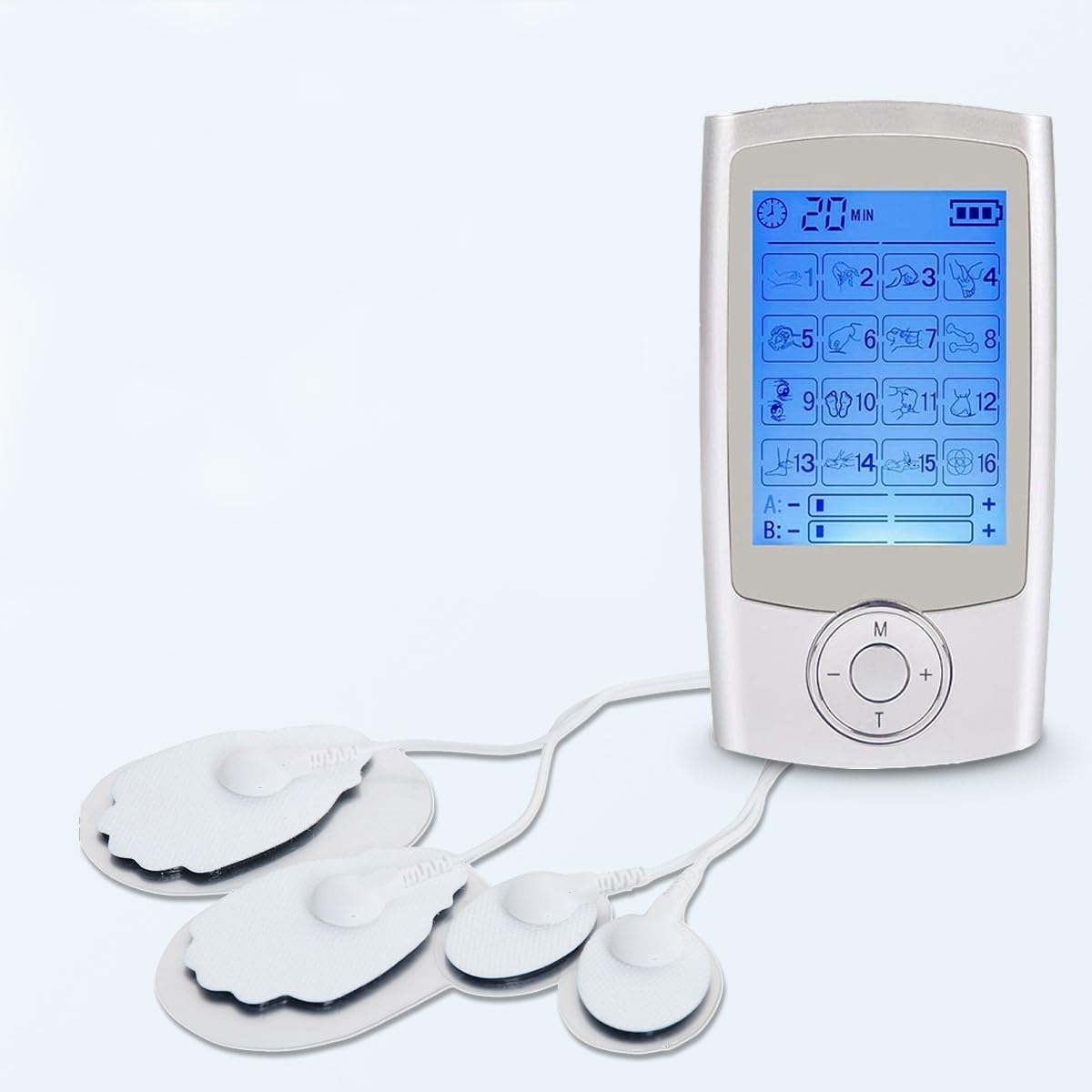 Miss Rui Electric Stimulator with 8 Pads Dual Channel Unit 16 Modes ...