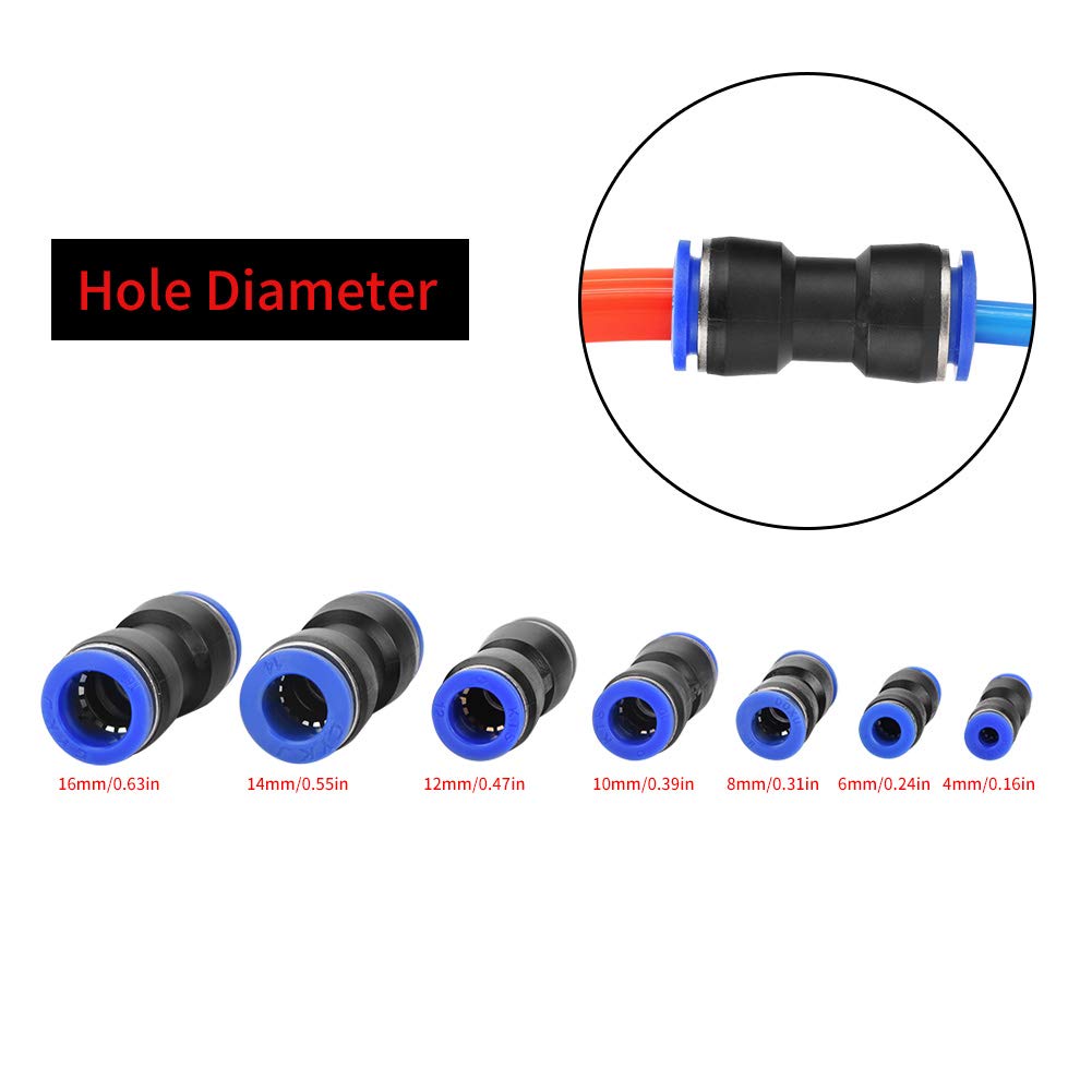 35Pcs Straight Connector, Air Hose Pneumatic Straight Connector Air ...