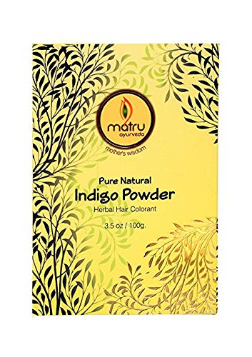 Buy MATRU AYURVEDA Pure Natural Indian Indigo Leaves Powder 100g Hair ...