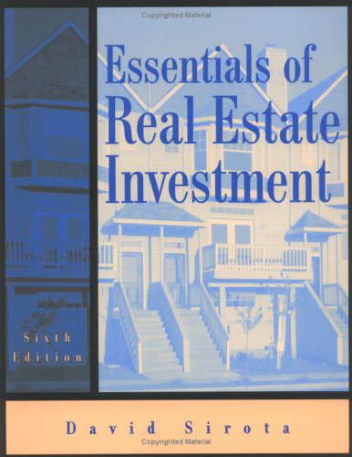 Essentials of Real Estate Investment (Essentials of Real Estate ...