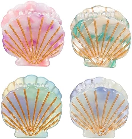 Amazon.com : Shell Jaw Clip Hair Claw Clip Clamps Resin Hair Clips ...