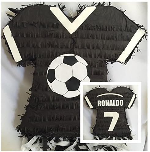 Amazon.com: APINATA4U 17" Black Soccer Jersey Pinata - Ronaldo 7 ...