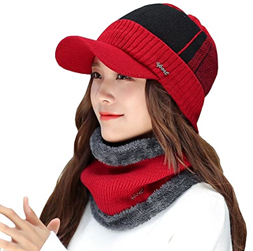 Buy Alexvyan Unisex Wool, Acrylic Cap And Scarf (Combined Cap_Light ...